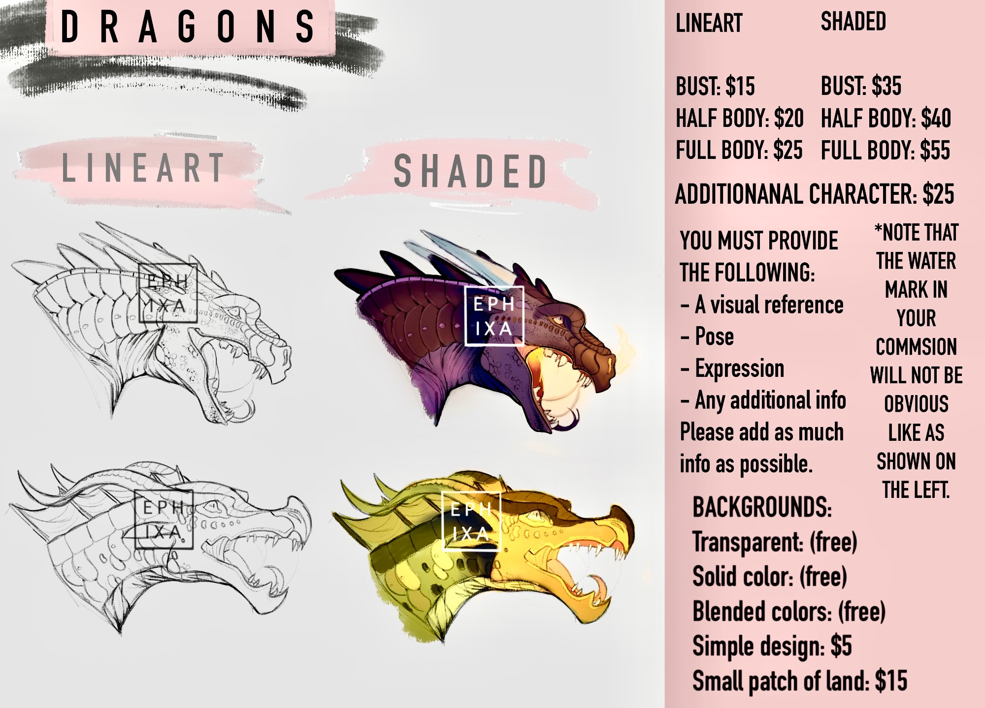 ephixa's Commission Form | Artistree